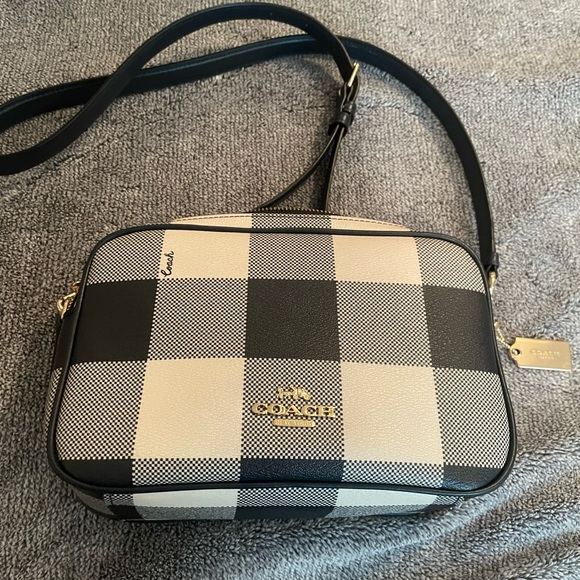 Coach | Bags | Coach Navy And Cream Checkered Womens Bag | Poshmark
